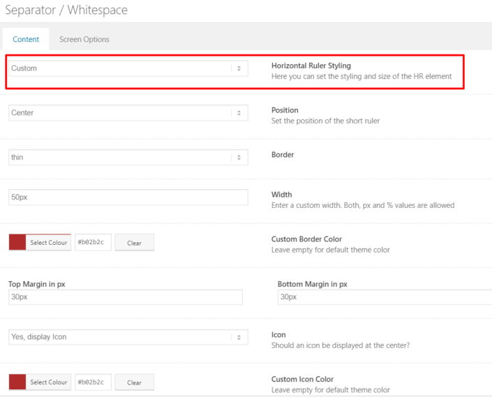 Separator / Whitespace – Enfold Documentation