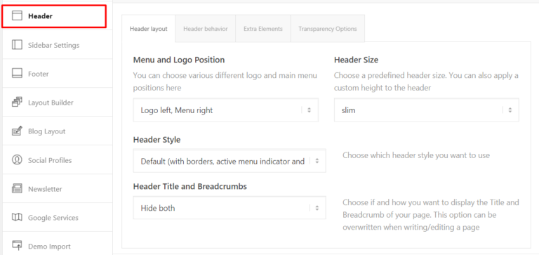 Quick setup – Enfold Documentation