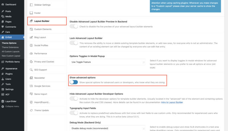 Intro to layout builder – Enfold Documentation