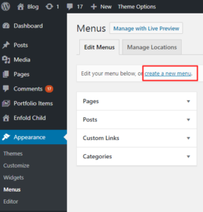 Menu – Enfold Documentation