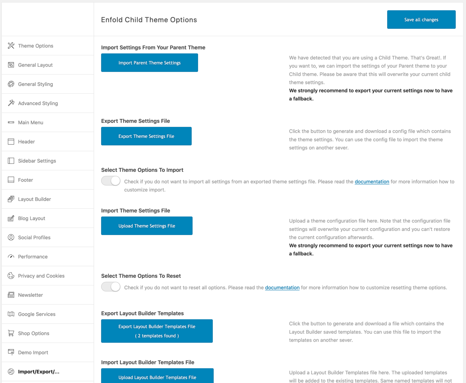 Child Theme – Enfold Documentation