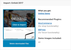 Import Demos – Enfold Documentation