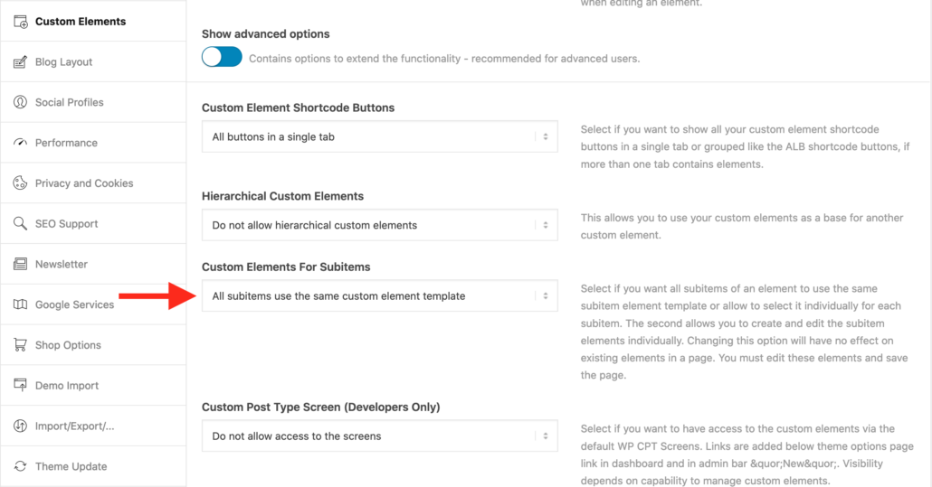 Custom Element Templates – Enfold Documentation