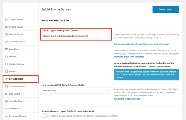 Custom Layout and Dynamic Content – Enfold Documentation