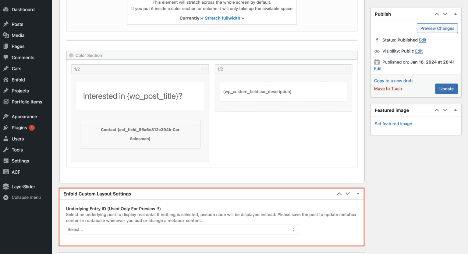 Custom Layout & Dynamic Content – Enfold Documentation